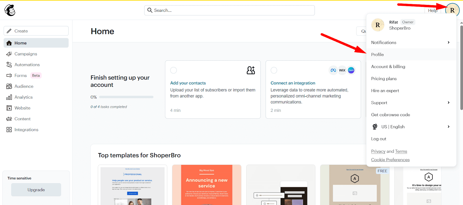Mailchimp Integration